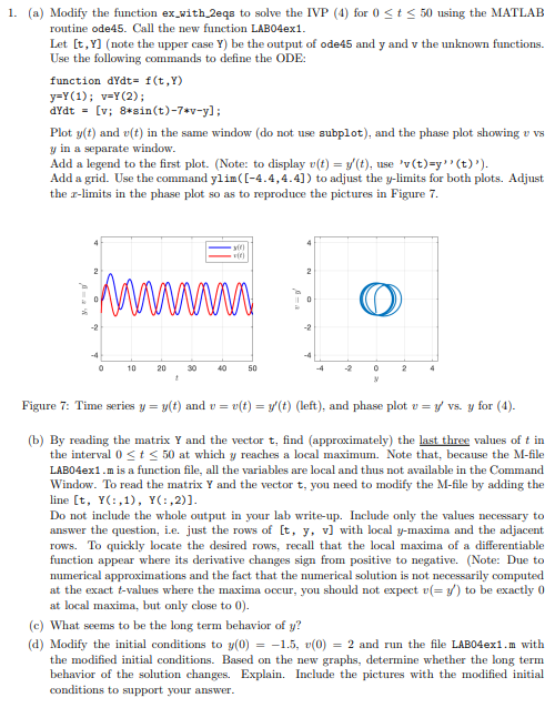 (a) Modify the function ex_with_2eqs to solve the IVP | Chegg.com