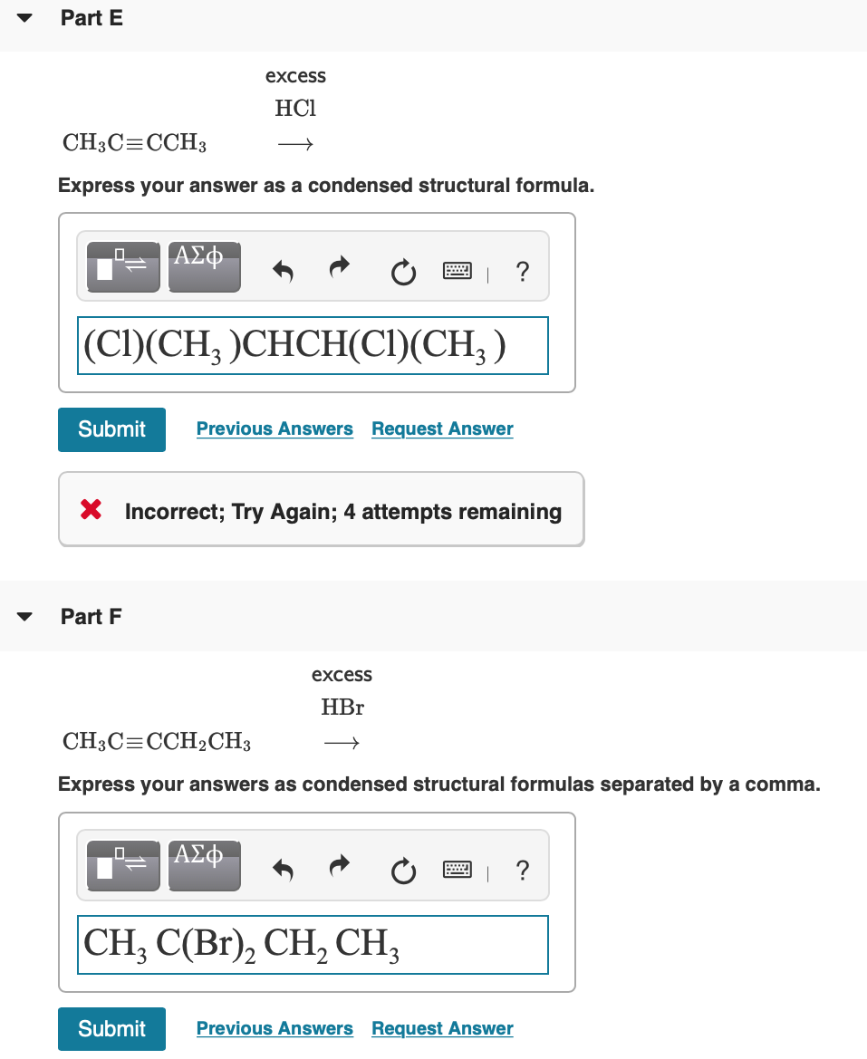 Solved Part C Cl2 CH3C=CCH3 CH2Cl2 Express your answer as a | Chegg.com