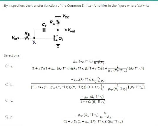 Solved The input capacitances of the following circuit are: | Chegg.com