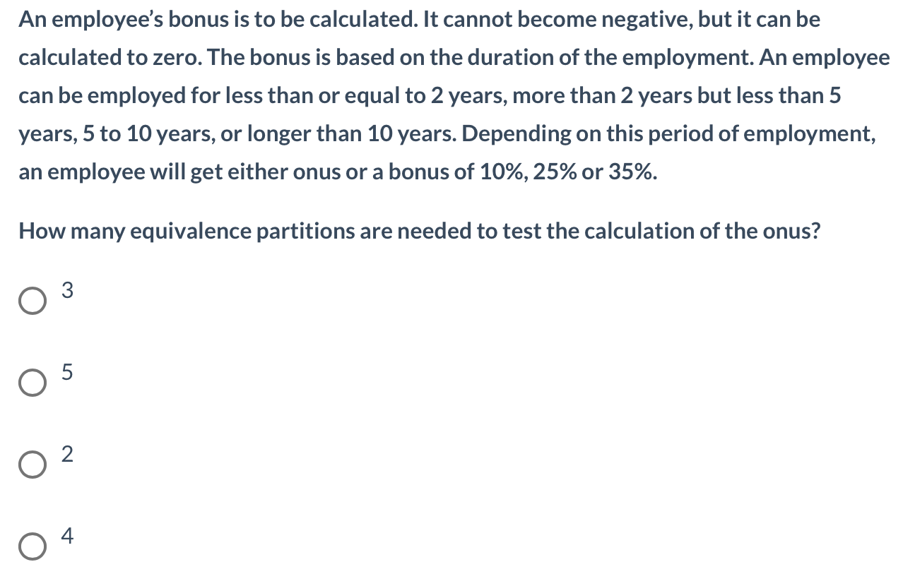 Solved An employee's bonus is to be calculated. It cannot | Chegg.com Solved An employee's bonus is to be calculated. It cannot | Chegg.com