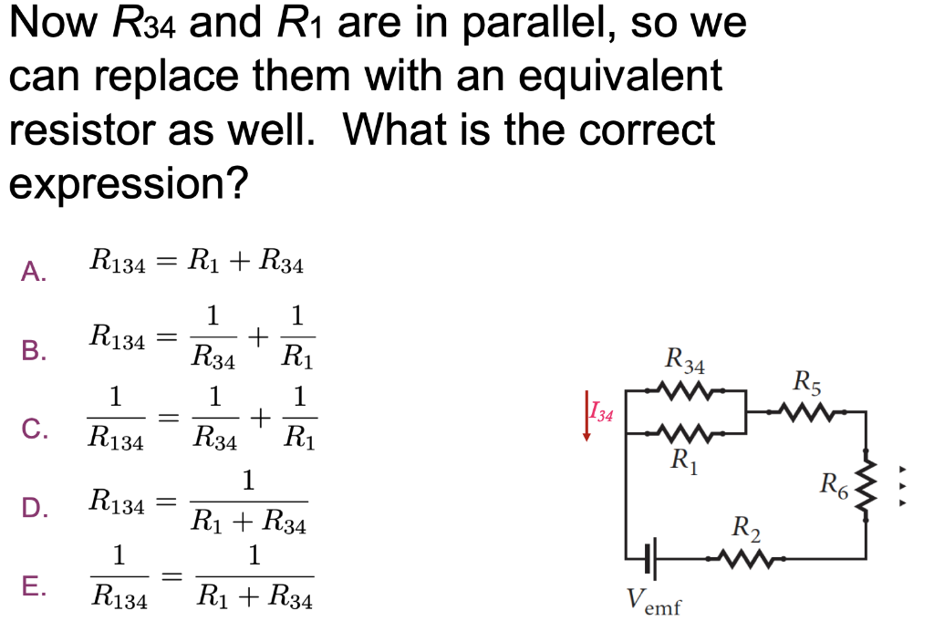 Solved Now R34 and R1 are in parallel, so we can replace | Chegg.com