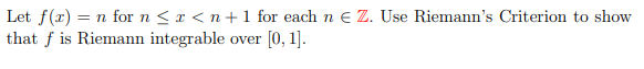 Solved Let f(x)=n for n≤x | Chegg.com