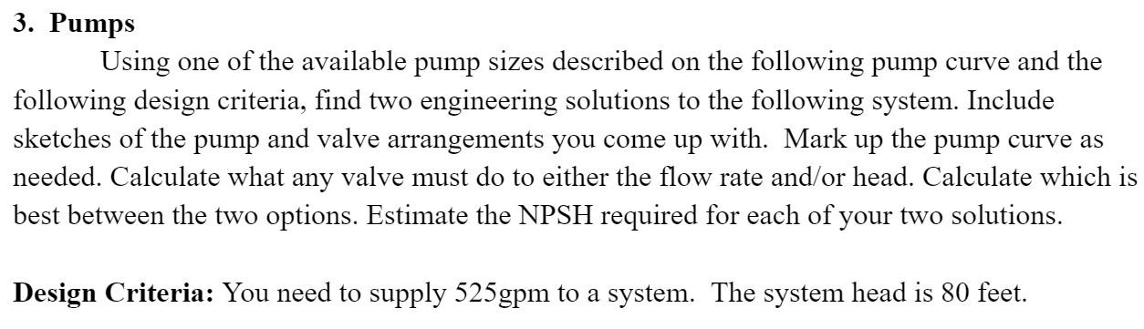3. Pumps Using one of the available pump sizes | Chegg.com