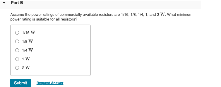 Solved Part B Assume the power ratings of commercially | Chegg.com