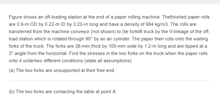 Figure shows an oft-loading station at the end of a | Chegg.com