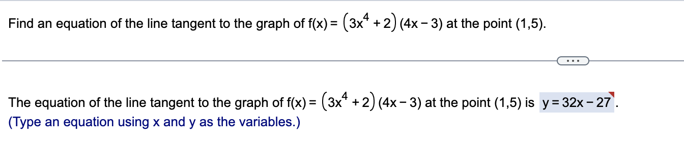 Solved Find an equation of the line tangent to the graph of | Chegg.com