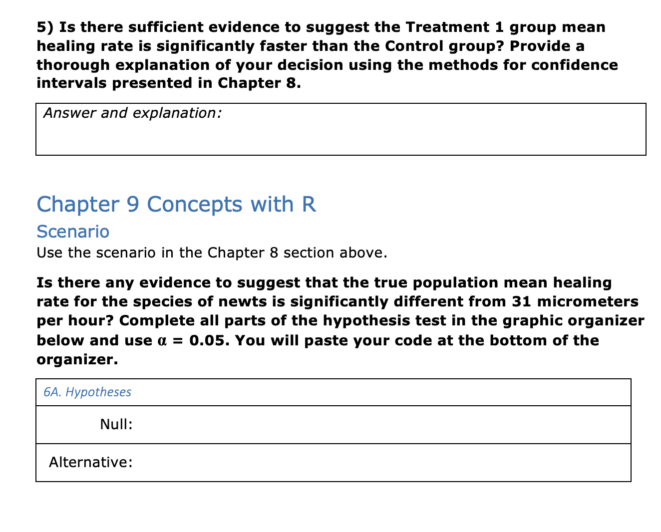 Solved Chapter 8 Concepts with R Scenario Biologists | Chegg.com