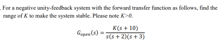 Solved Solve this control systems electrical engineering | Chegg.com