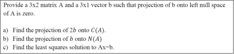 Solved Provide a 3x2 matrix A and a 3x1 vector b such that | Chegg.com