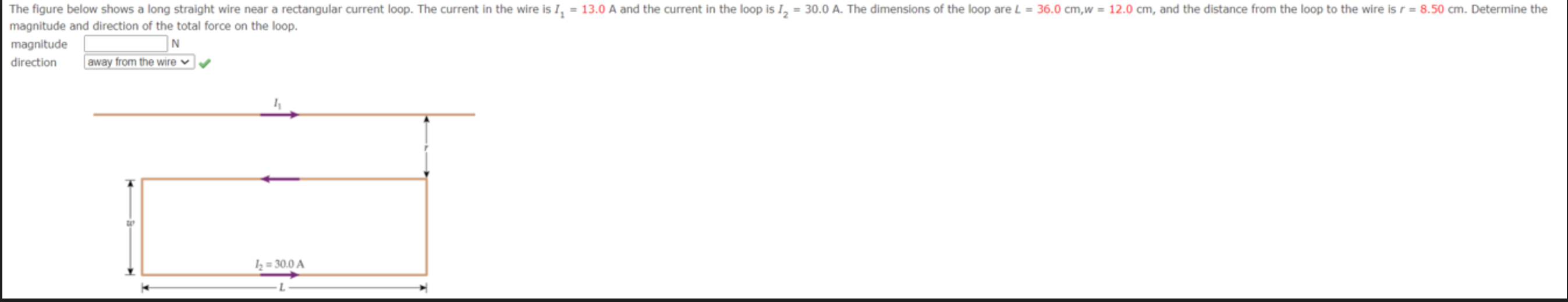 Solved A The figure below shows a long straight wire near a | Chegg.com