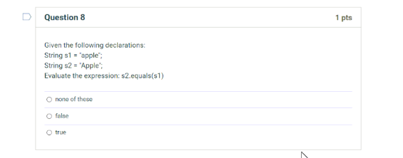Solved Question 8 1 pts Given the following declarations: | Chegg.com