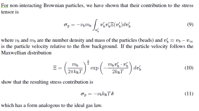 For Non Interacting Brownian Particles We Have Shown