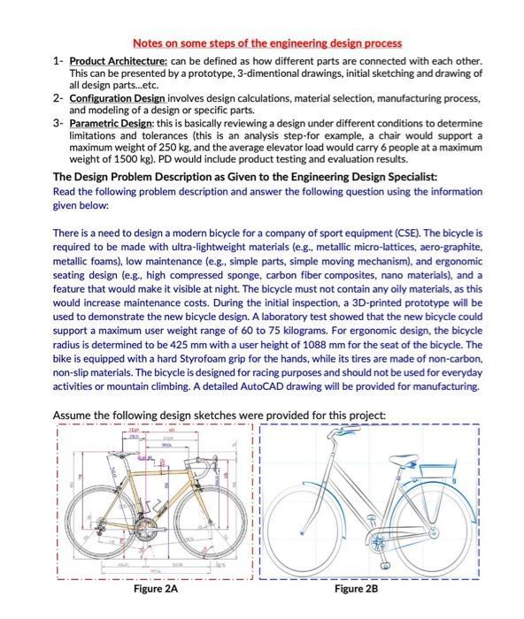 Solved Mini Design Case - Modern Bike Design LO Homework | Chegg.com