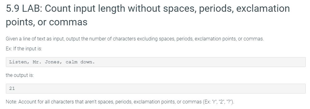 Answered C 59 Lab Count Input Length Without Spaces Pe