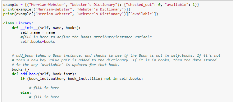 Solved A class called Book has already been partially | Chegg.com