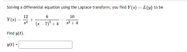 Solved Solving a differential equation using the Laplace | Chegg.com