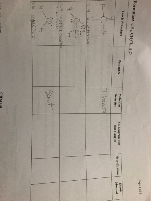 Lad Section 1. For each molecule or ion do the | Chegg.com