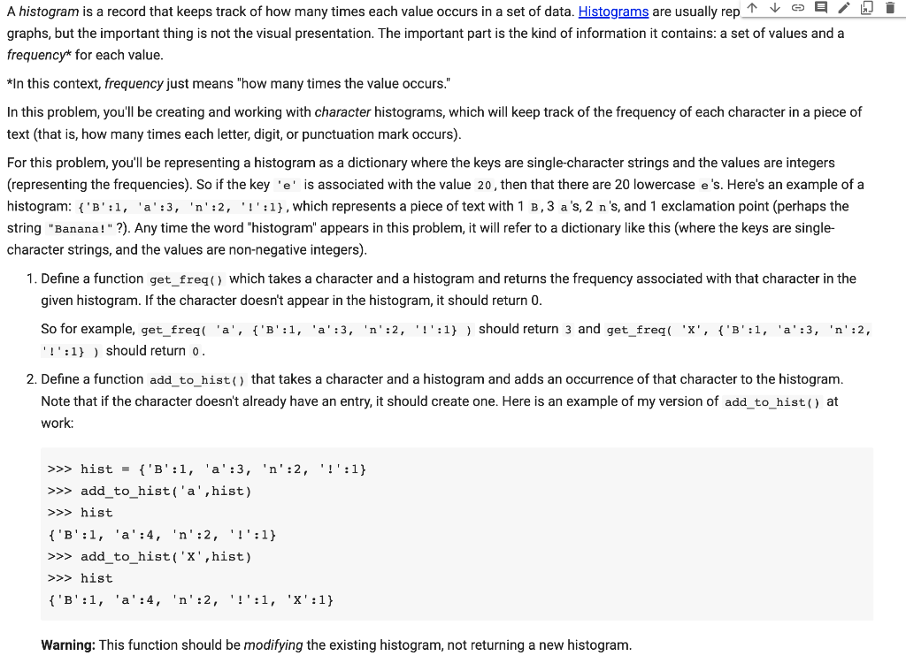 Solved A histogram is a record that keeps track of how many | Chegg.com