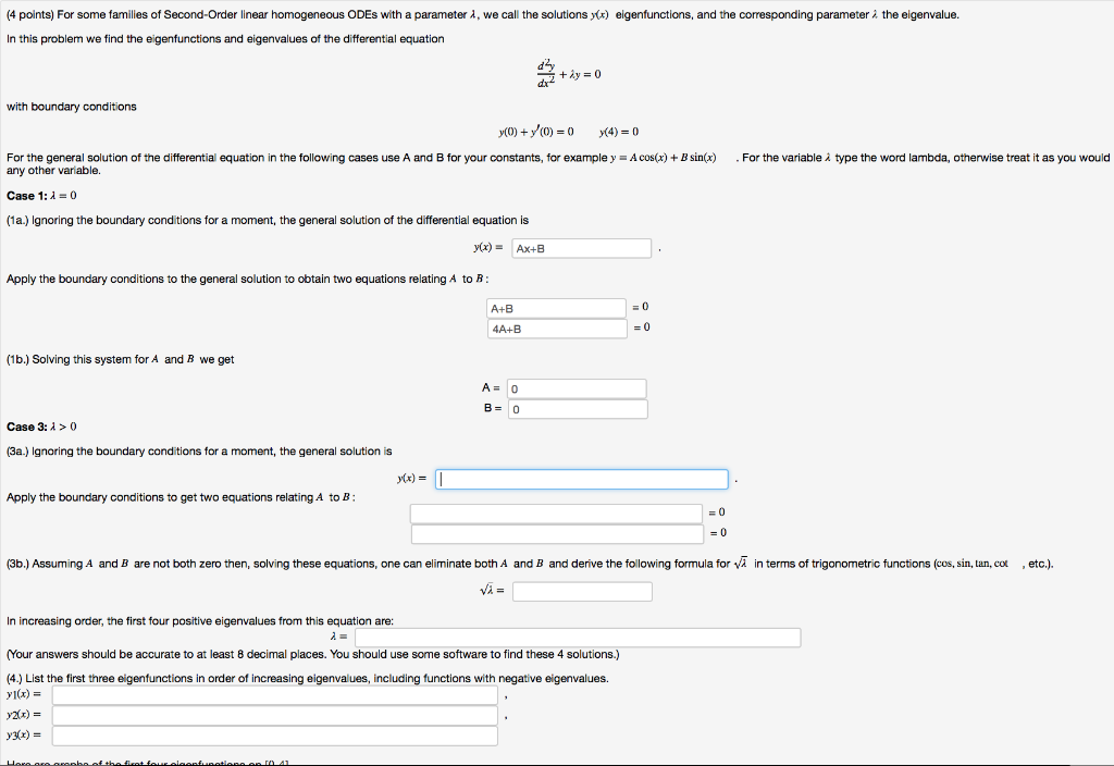 Solved For some families of Second-Order linear homogeneous | Chegg.com