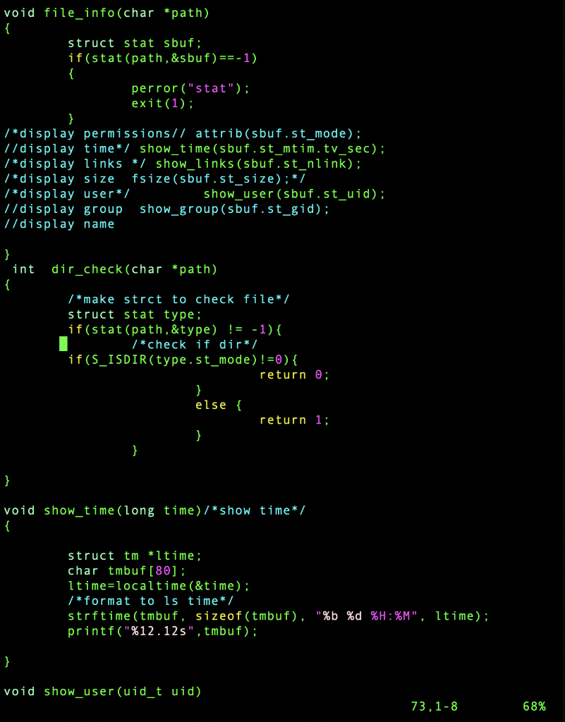 Solved void file_info(char *path) { struct stat sbuf; | Chegg.com