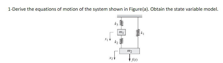 [solved] 1 Derive The Equations Of Motion Of The System S