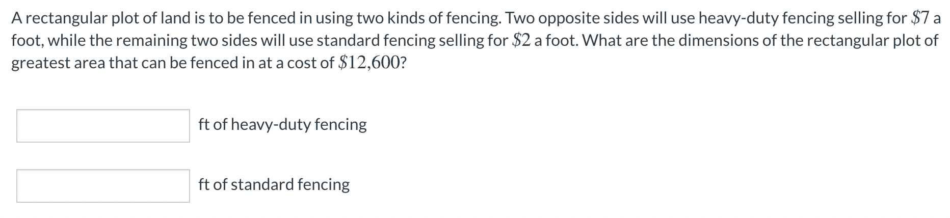 Solved a A rectangular plot of land is to be fenced in using | Chegg.com