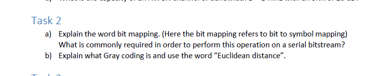 Solved Task 2a) ﻿Explain the word bit mapping. (Here the bit | Chegg.com