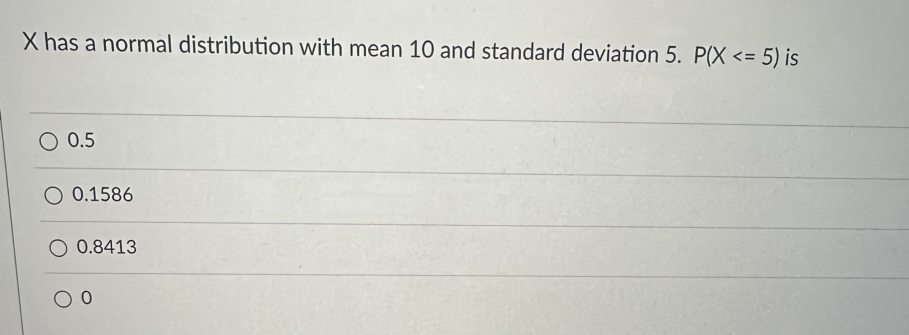 Solved X has a normal distribution with mean 10 and standard | Chegg.com