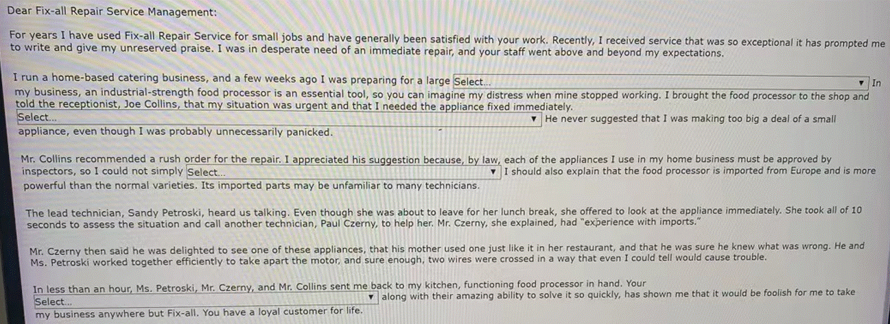 Solved Dear Fix-all Repair Service Management: For years I | Chegg.com