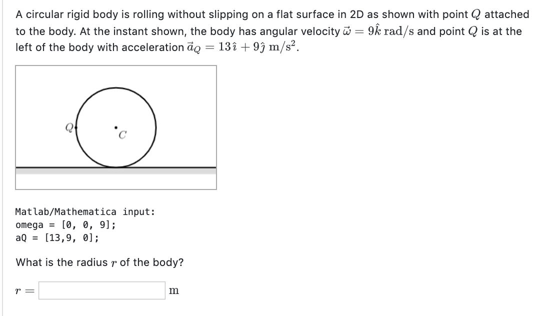 Solved A circular rigid body is rolling without slipping on | Chegg.com
