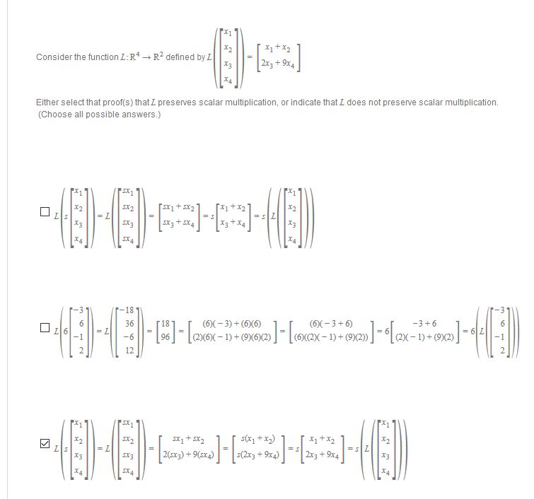 Solved X1 Consider the function L:R4 R2 defined by Z x2 3 14 | Chegg.com