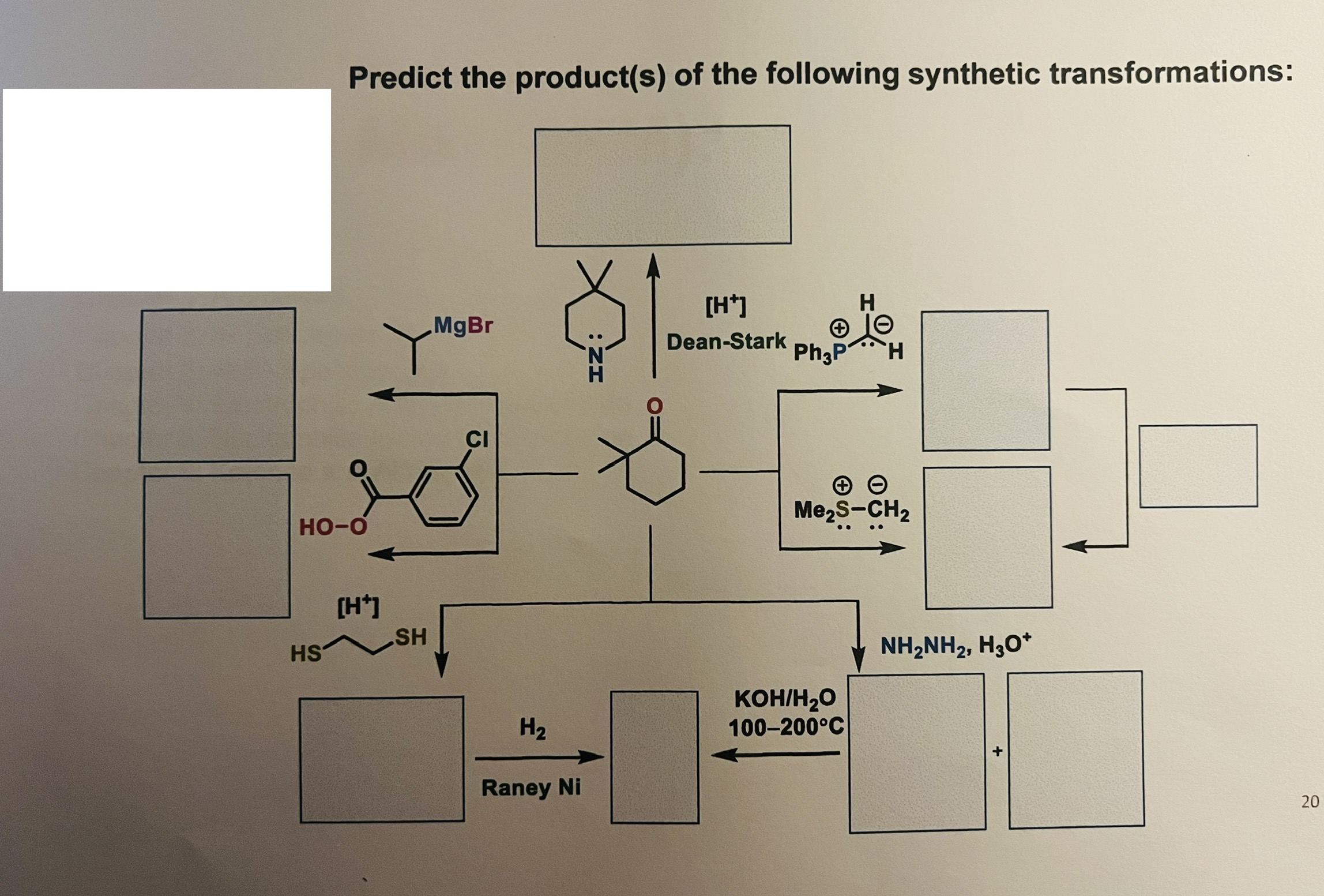 Solved Predict the product(s) of the following synthetic | Chegg.com