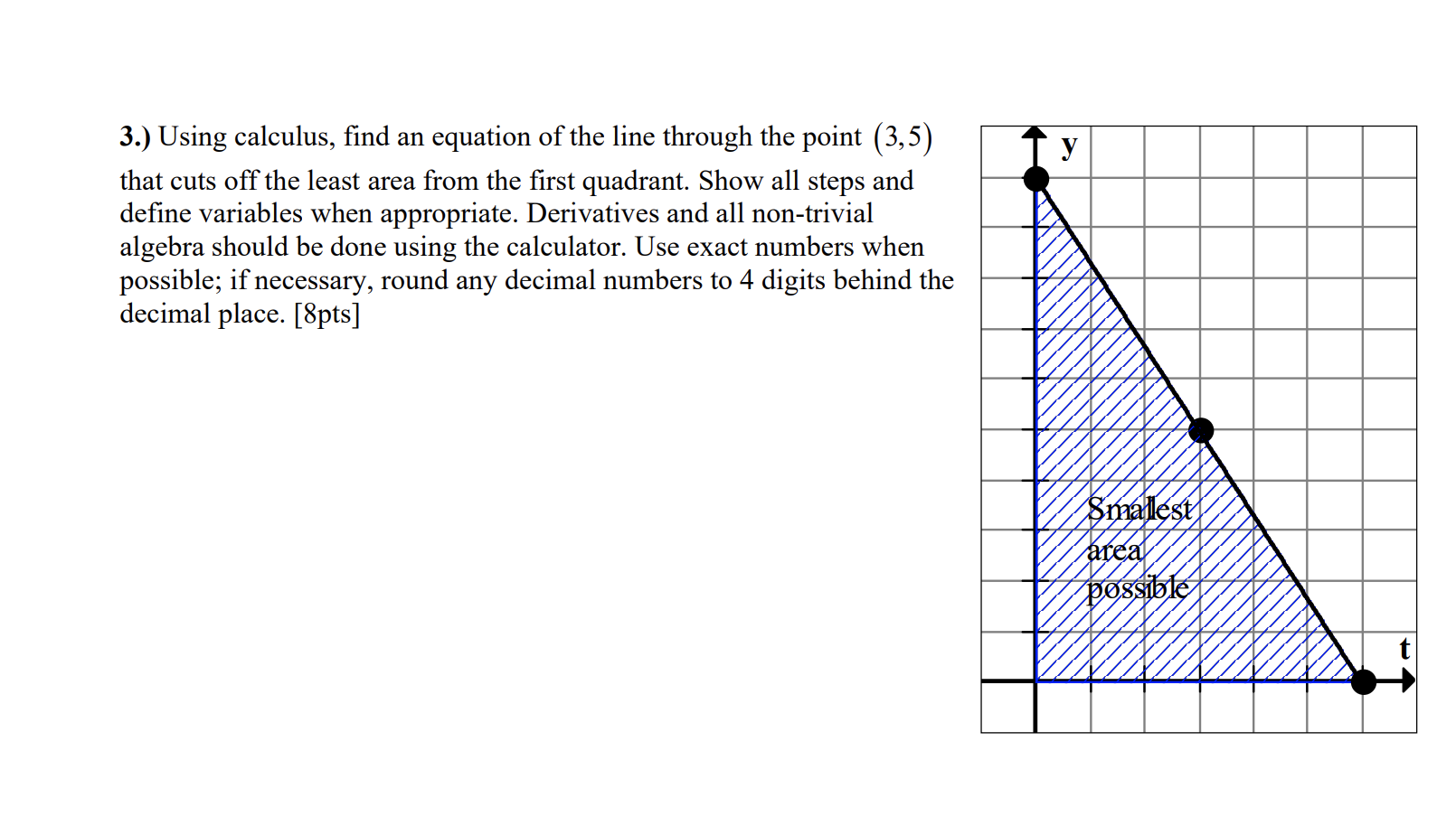 Solved 3.) Using calculus, find an equation of the line | Chegg.com