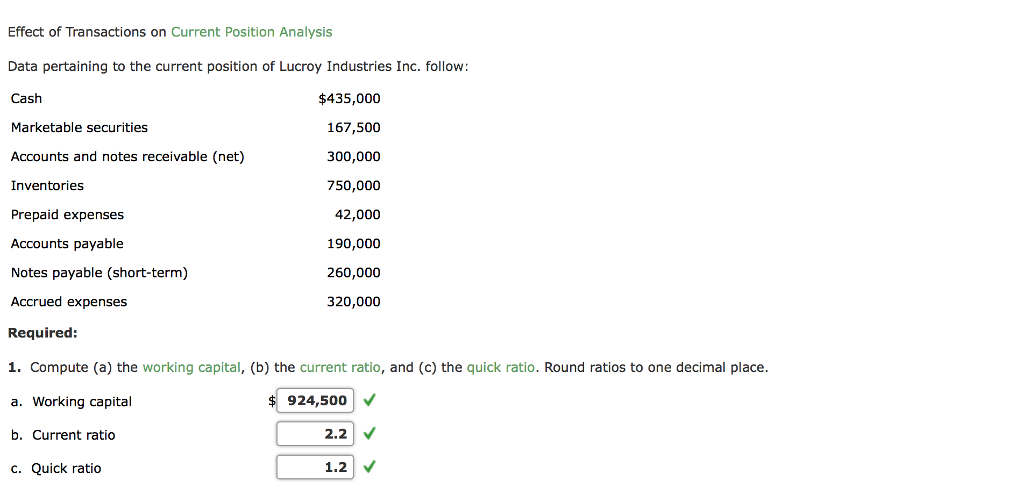 Solved Effect of Transactions on Current Position Analysis | Chegg.com Solved Effect of Transactions on Current Position Analysis | Chegg.com