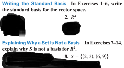Solved Writing the Standard Basis In Exercises 1-6, write | Chegg.com