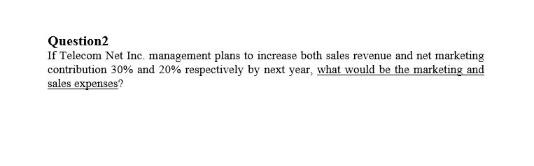 Solved Question2 If Telecom Net Inc. management plans to | Chegg.com