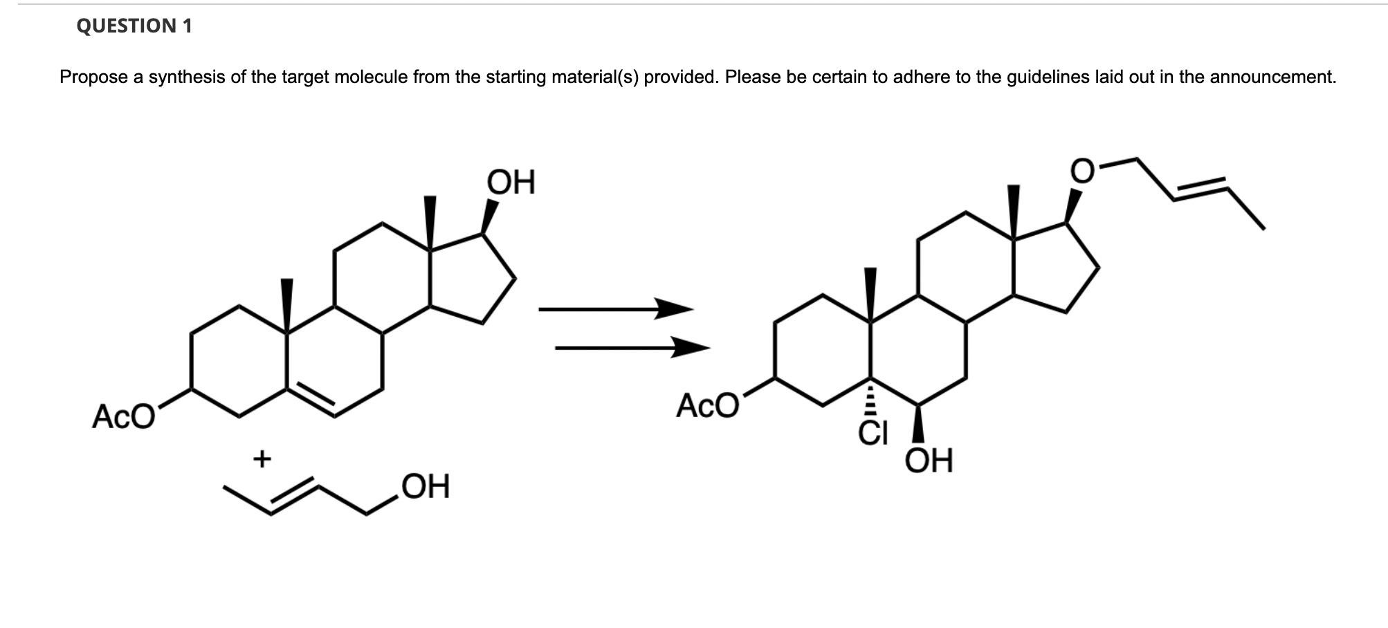 Solved QUESTION 1 Propose a synthesis of the target molecule | Chegg.com
