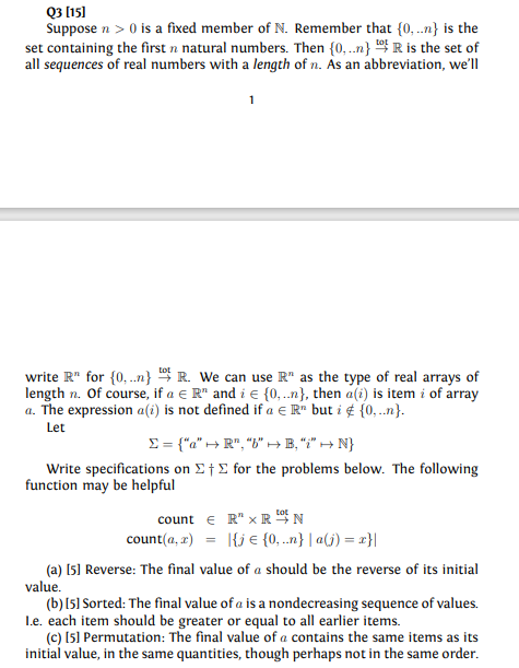 Solved Q3 [15] Suppose n>0 is a fixed member of N. Remember | Chegg.com