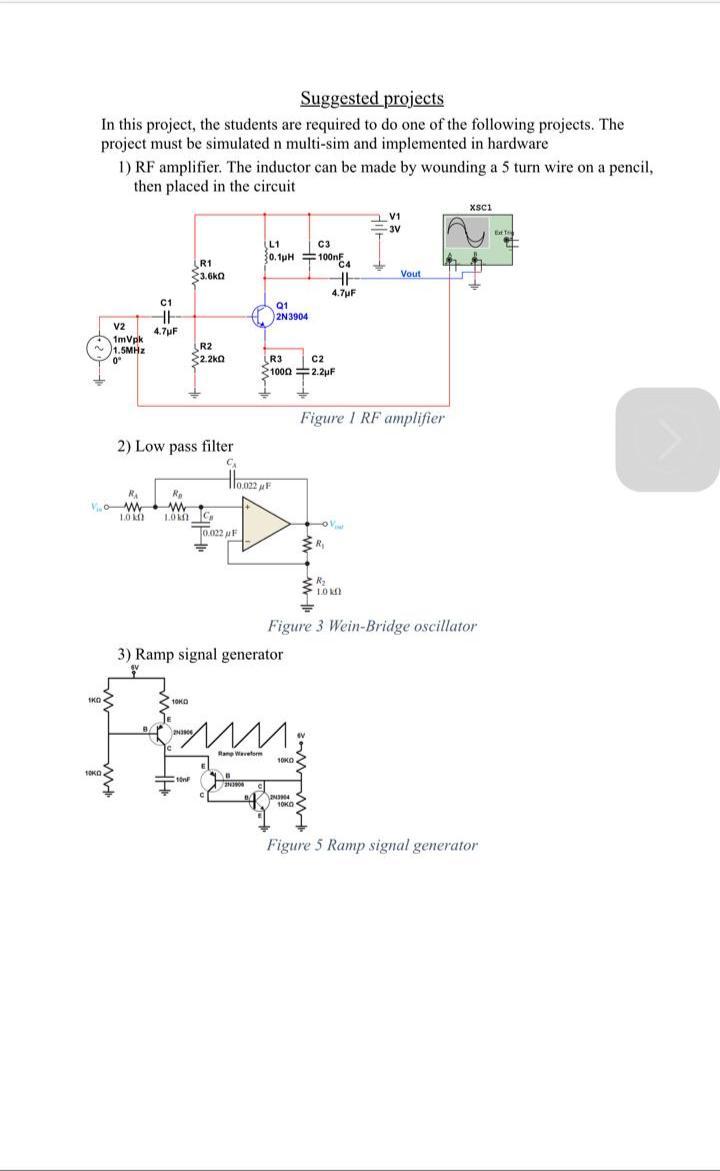 Solved Suggested projects In this project, the students are | Chegg.com