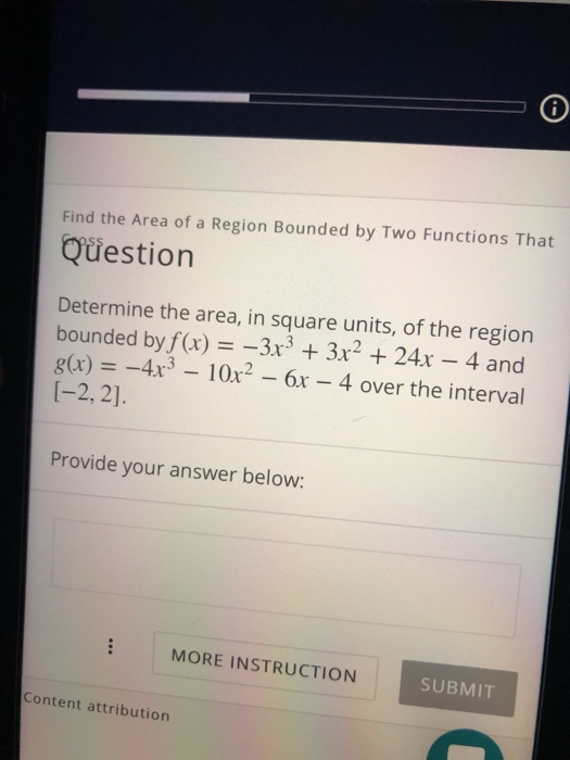 Solved Find the Area of a Region Bounded by Two Functions | Chegg.com
