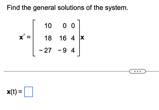 Solved Find the general solutions of the | Chegg.com