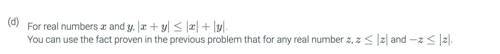 Solved Exercise 2.7.3: Proofs by cases - absolute value. | Chegg.com