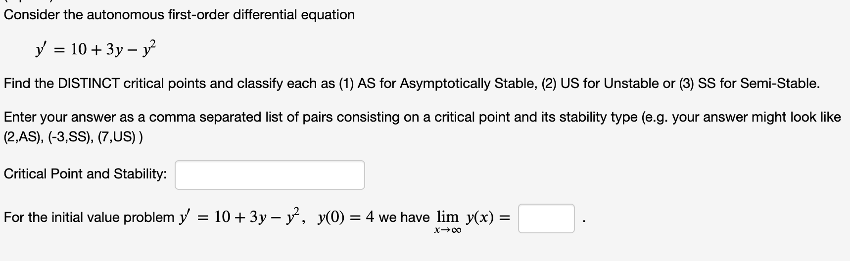 Solved Consider the autonomous first-order differential | Chegg.com
