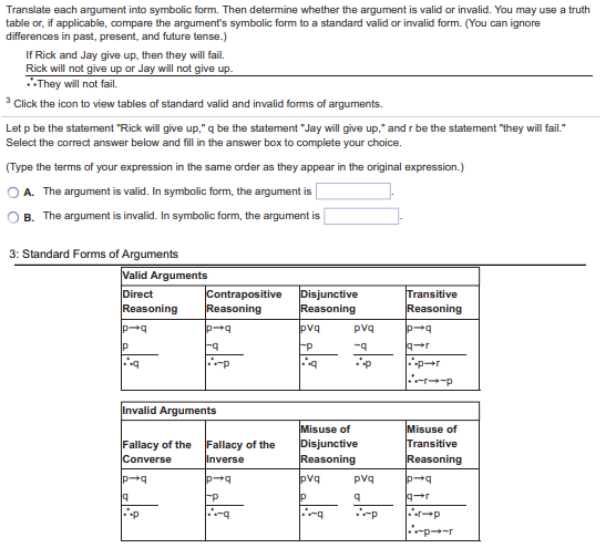 Solved Translate each argument into symbolic form. Then | Chegg.com