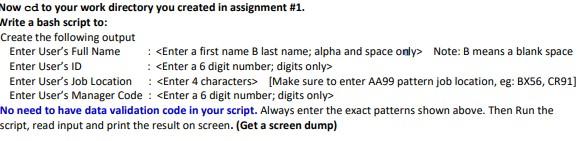 Solved Now cd to your work directory you created in | Chegg.com
