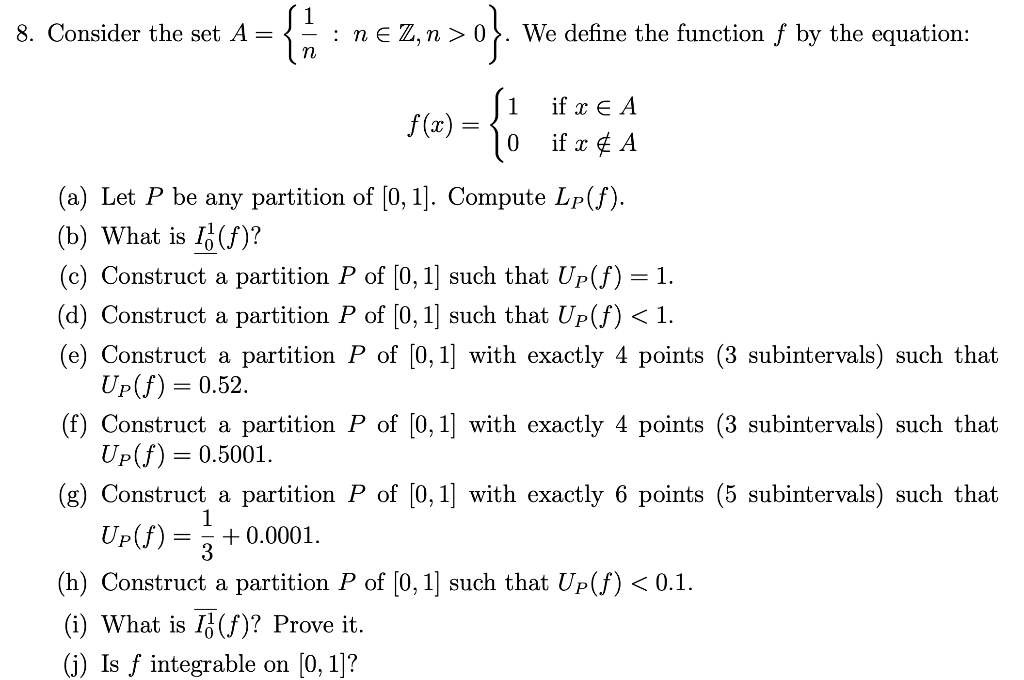 Solved I need detailed solutions for part e, f, g, h, i, j | Chegg.com