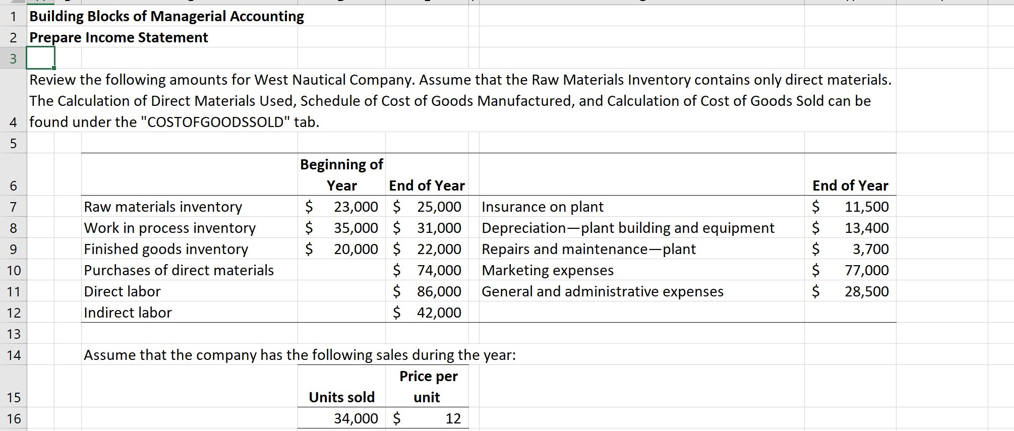 Solved 1 Building Blocks of Managerial Accounting 2 Prepare | Chegg.com