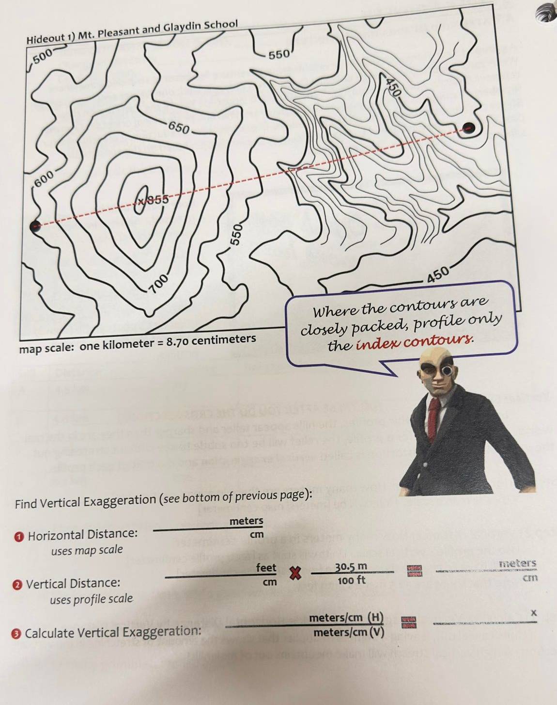 Solved Find Vertical Exaggeration (see bottom of previous | Chegg.com