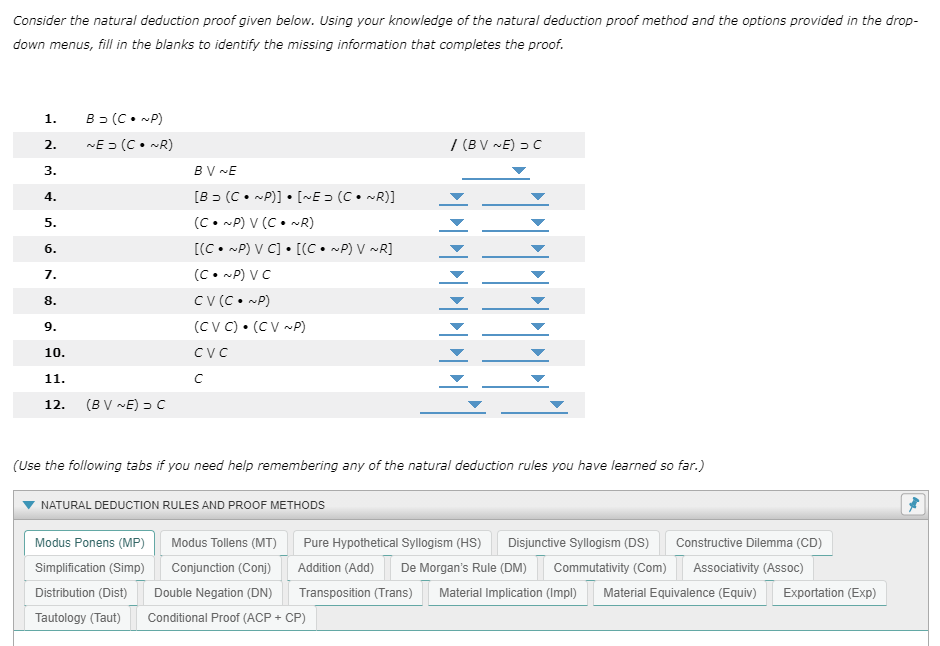 Solved Consider the natural deduction proof given below. | Chegg.com