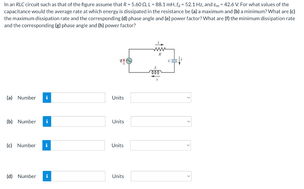 Solved In an RLC circuit such as that of the figure assume | Chegg.com